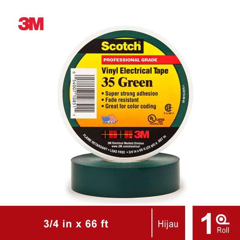 Promo 3m Scotch 35 Vinyl Color Coding Electrical Tape 3/4 Inch X 66 Ft ...