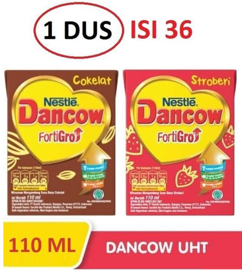 Jual Susu Dancow Fortigro Uht Cokelat Stroberi Coklat Strawberry 110 Ml ...