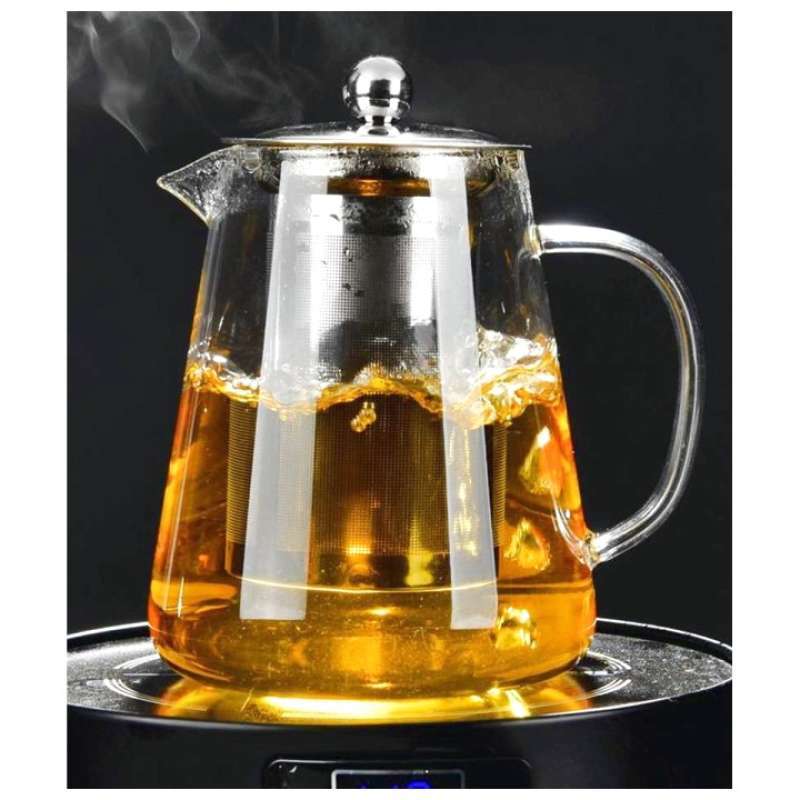 Jual Jual Teko Kaca Teh Teapot 750Ml Saringan Teh Stainless - 750Ml di ...