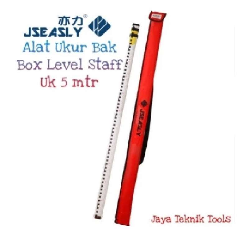 Jual Rambu Ukur Bak 5 meter Alat Pengukur Box Staff Level Jseasly di ...