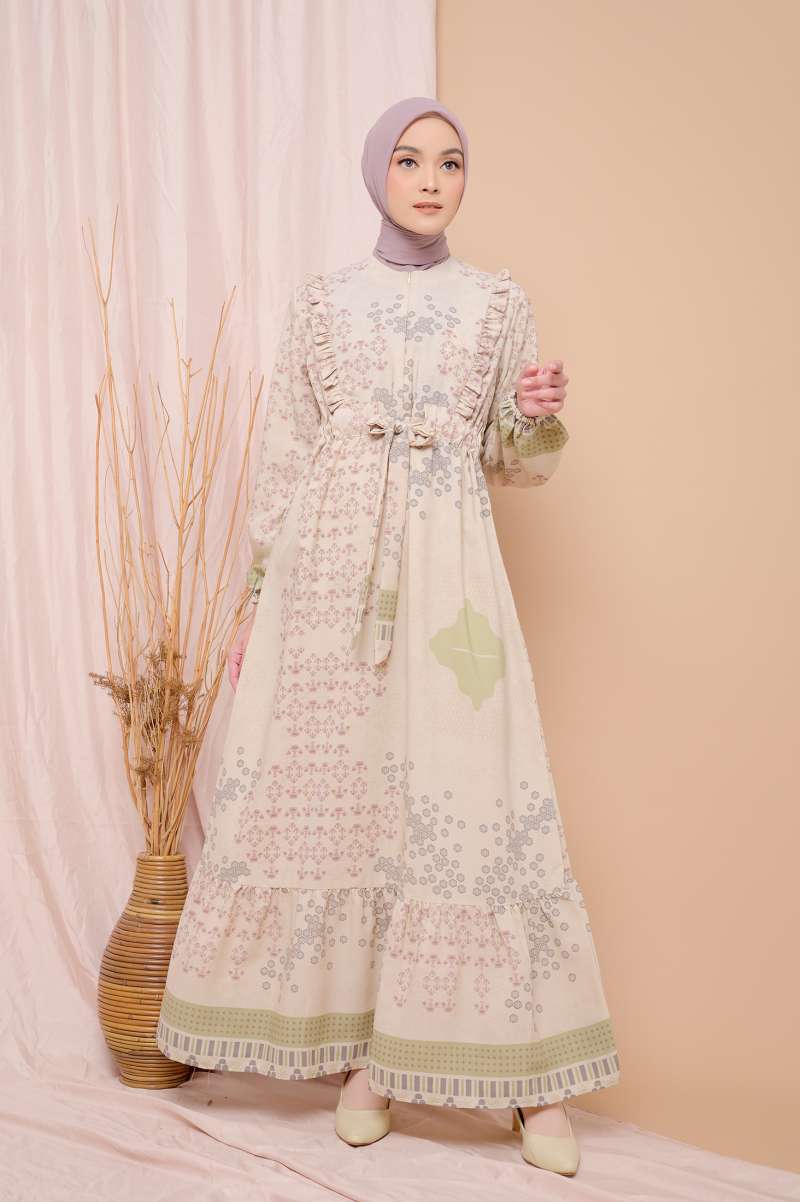 Jual BIA x Revalina S Temat - Roza Dress - Edisi Yunani - Beige S di ...