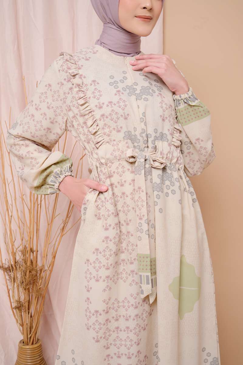 Jual BIA x Revalina S Temat - Roza Dress - Edisi Yunani - Beige S di ...