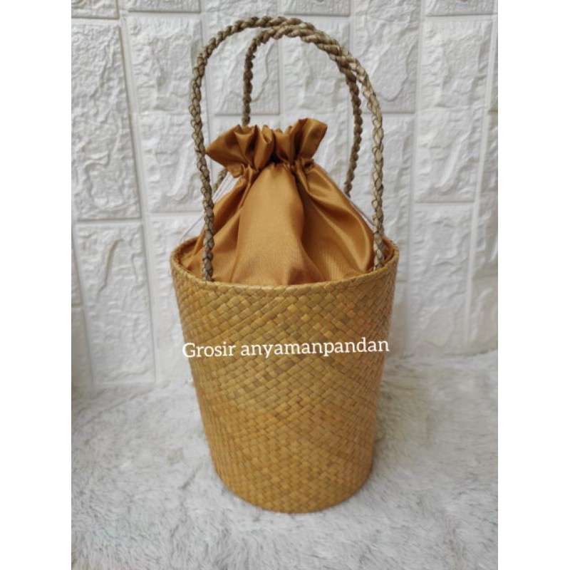 Jual TERMURAH KERAJINAN Tas Pandan EMBER Parcel Anyaman / Keranjang ...