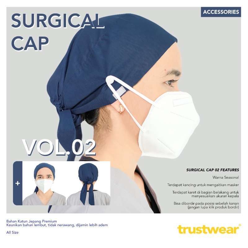 Jual Trustwear - Scrubs Cap / Topi Operasi / Surgical Cap / Topi Koki ...