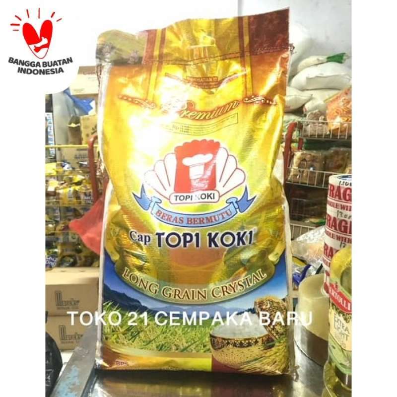 Jual Beras Cap Topi Koki Long Grain Crysral 10KG | Beras Premium Gold ...
