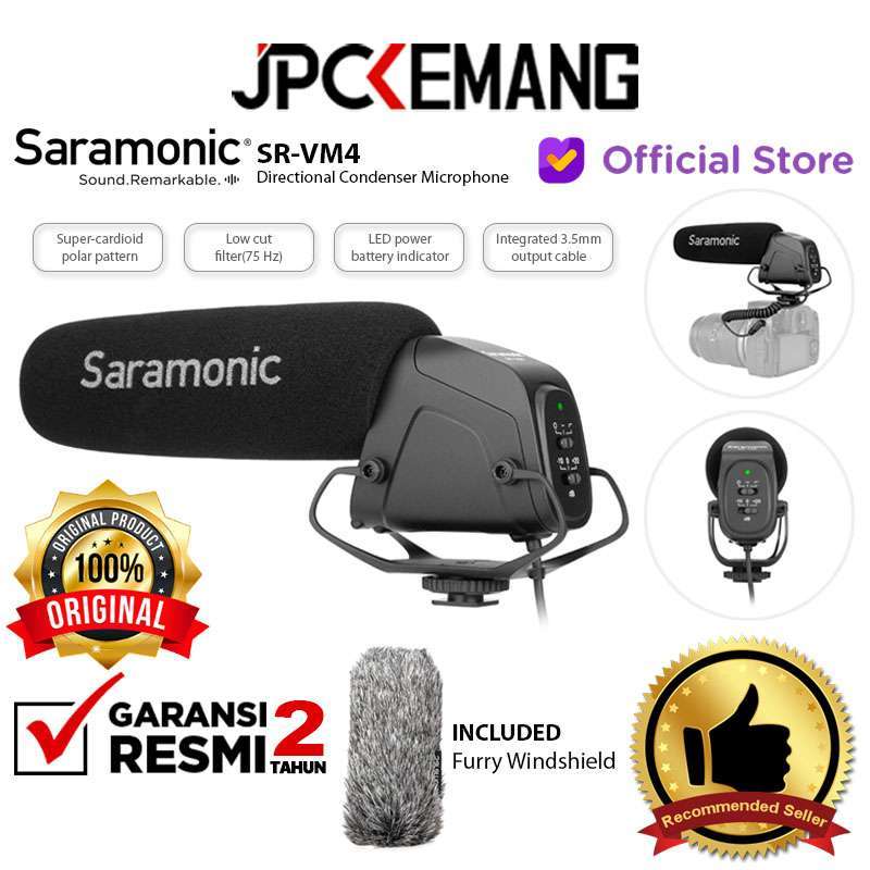 Jual Jpc Kemang Saramonic Sr Vm4 Shotgun Microphone Saramonic Srvm4 Vm 4 Original Di Seller Jpc ...