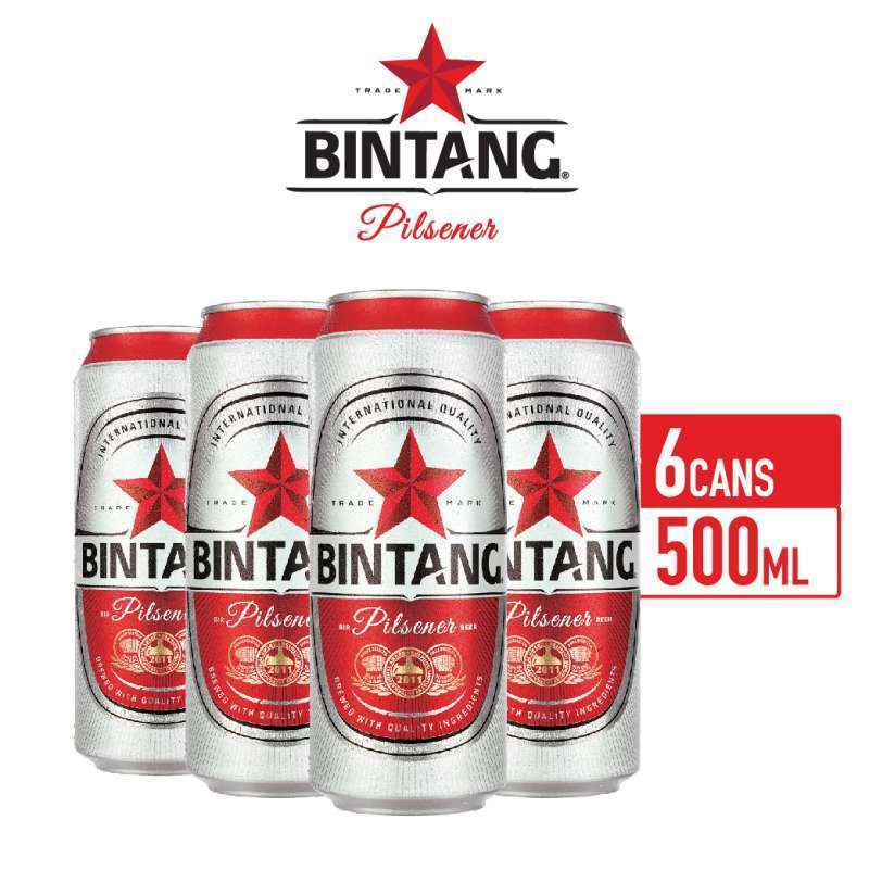 Jual Bintang Pilsener Beer Can 500ml multipack 6 Cans di Seller Tipsy ...
