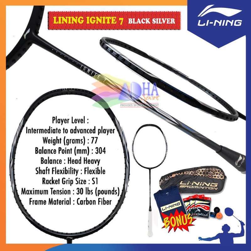 Promo Lining IGNITE 7 / IGNITE7 Raket Badminton Original ADHA SPORT ...