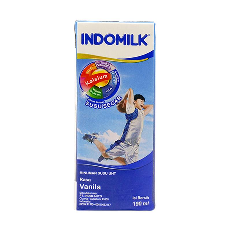 Jual Indomilk Reguler Rasa Vanilla UHT Minuman Susu [190 mL] di Seller ...