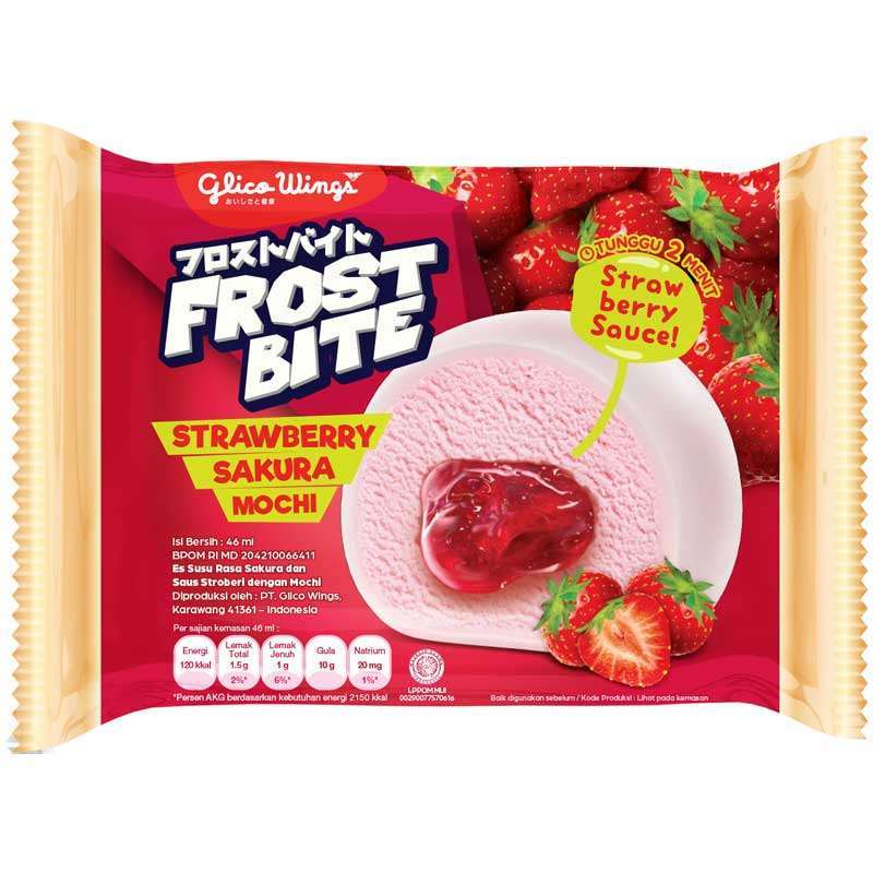Jual Glico Frost Bite Ice Cream Strawberry Sakura Mochi 46 Ml Di Seller ...