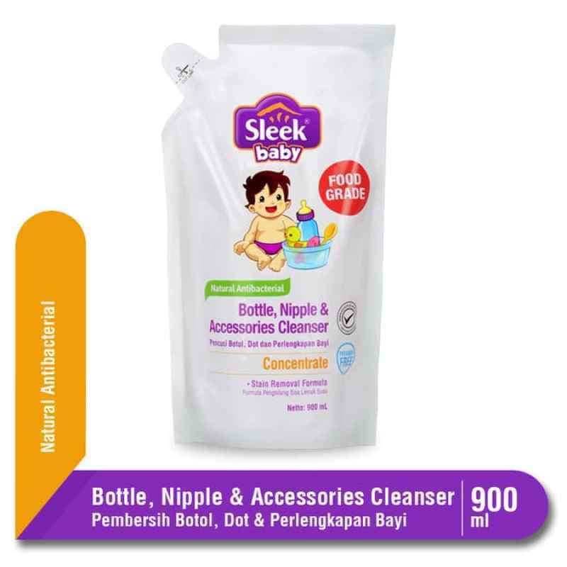 Jual SLEEK BABY CUCI BOTOL 450ML / 900ML SABUN CUCI BOTOL BAYI FOOD ...