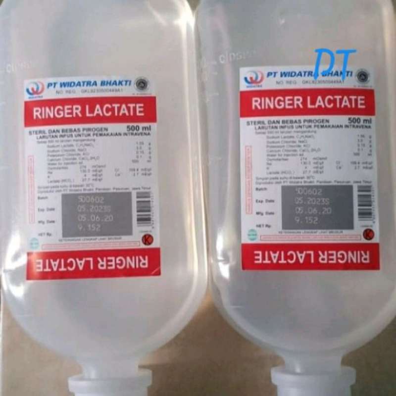 Jual Rl 500ml widatra / Rl infus 500ml widatra / cairan infus Rl 500ml wodatra / Ringer laktat ...