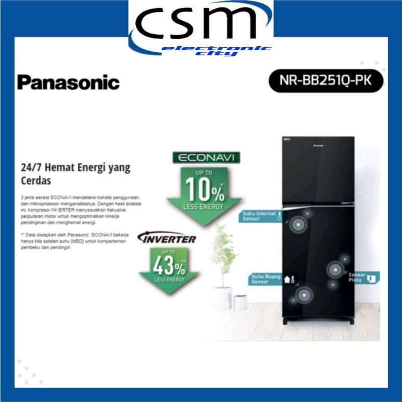 Jual PANASONIC Kulkas Inverter Econavi 2 Pintu - 224 Liter - NR-BB251Q ...