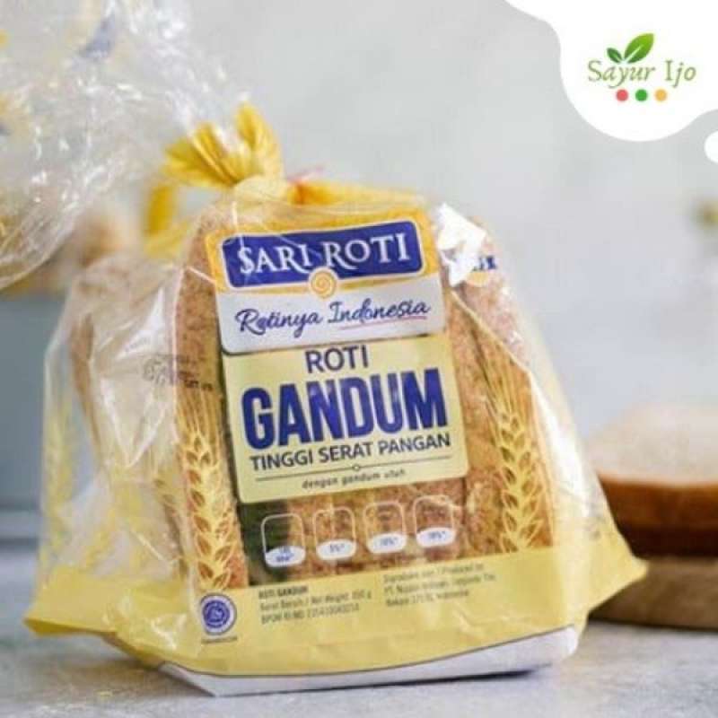 Jual Sari Roti Tawar Gandum 350 Gram Fresh Whole Wheat Bread Tinggi ...