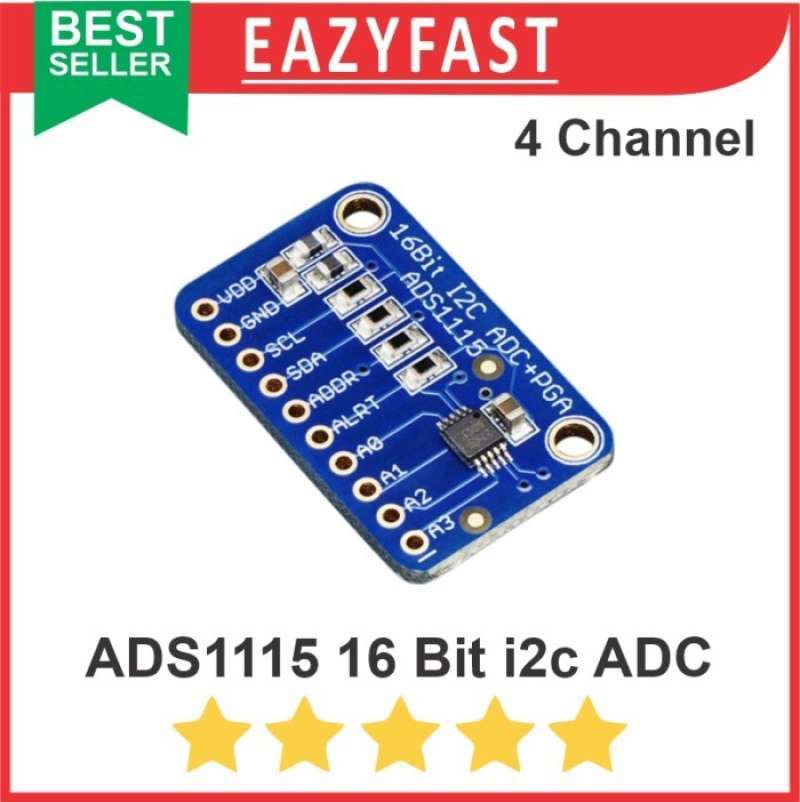 Promo ADS1115 High Resolution 4 Channel ADC 16bit I2C Arduino Module ...
