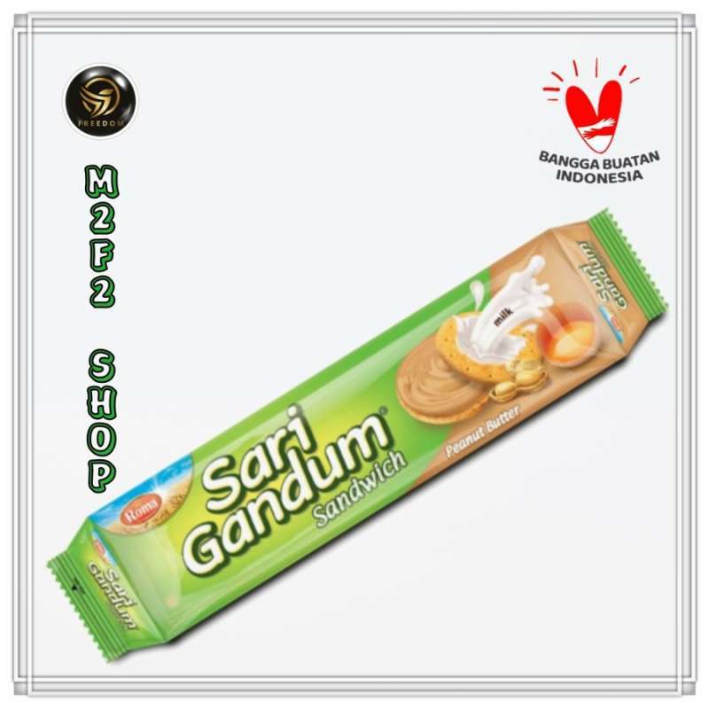 Promo Roma Biskuit Sari Gandum Sandwich Peanut Butter | Selai Kacang ...