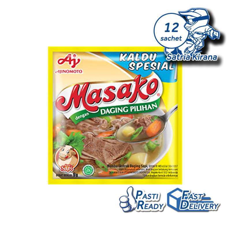 Jual Masako Sapi Bumbu Penyedap Rasa [9 gr / 10 gr x 12 sachet | 1 ...