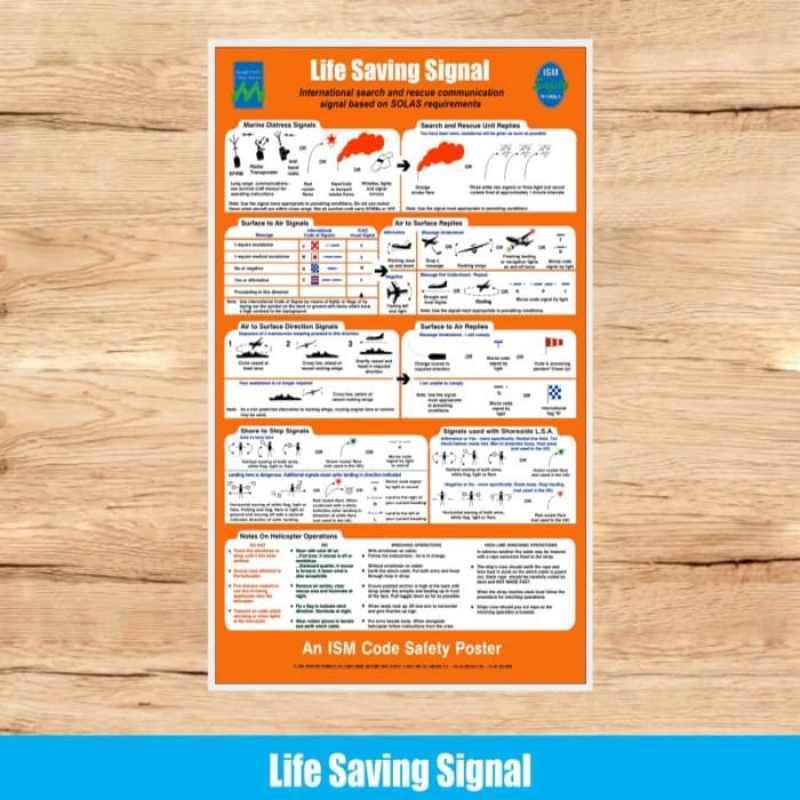 Jual Unik Sticker Poster Imo LIFE SAVING SIGNAL safety sign warning ...