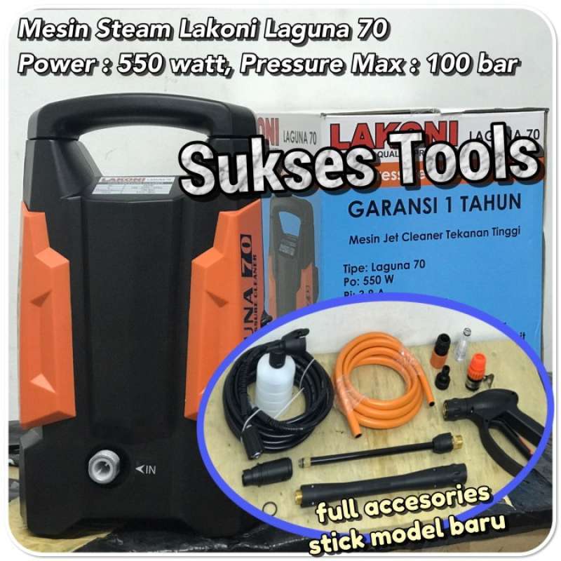 Promo Laguna 70 + Nozzle Cuci Snow Wash Mesin Steam Lakoni Jet Cleaner ...