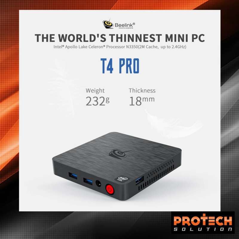 Promo Beelink T4 Pro 4/64GB Mini PC Intel Celeron N3350 Dual 4K Windows ...