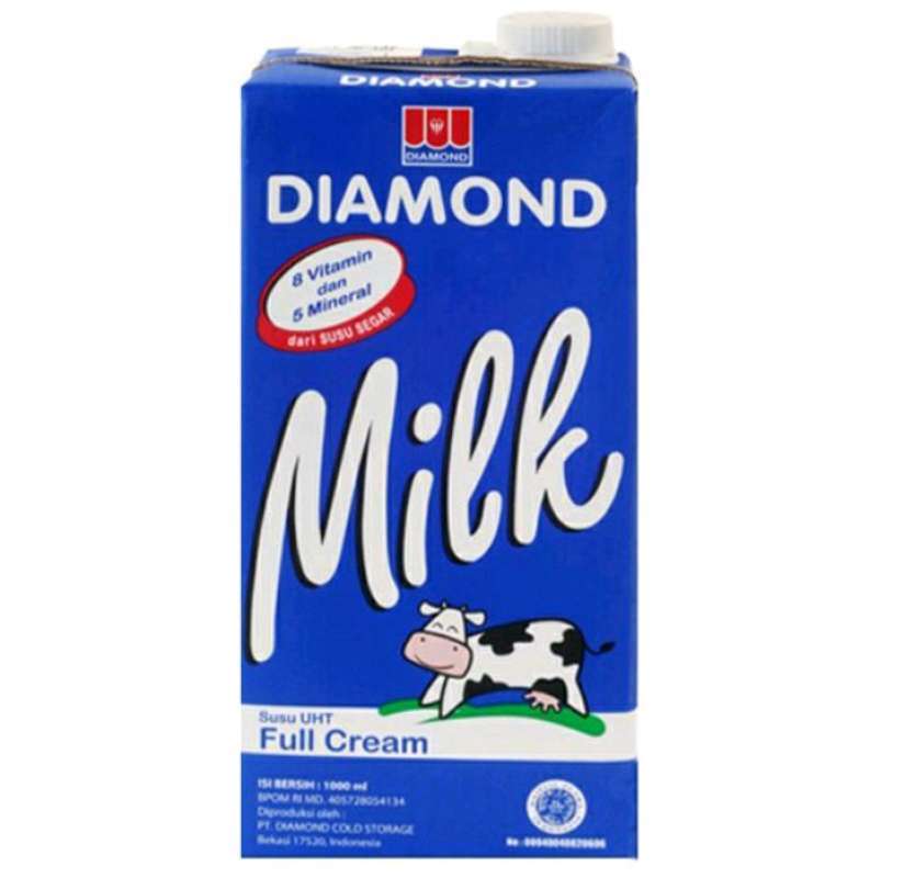 Jual Diamod UHT Milk 1 Liter x 4 Pcs - Full Cream di Seller Z.R STORE ...