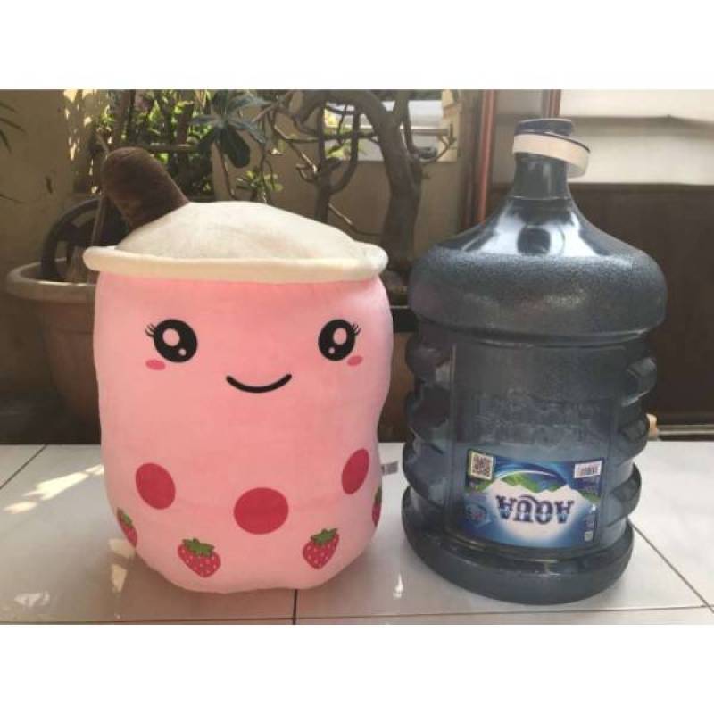 Jual Boneka Bubble Boba Brown Sugar Milk tea Jumbo - Pink Strawberry ...