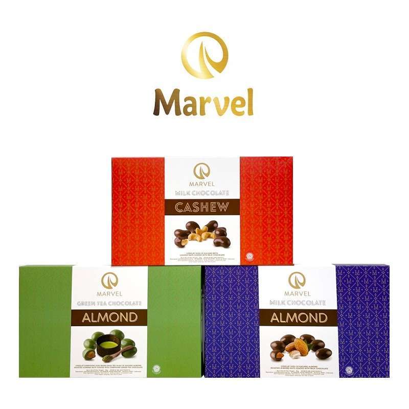 Jual MARVEL Paket Bundling 3 - Milk Chocolate Cashew, Almond & Green ...