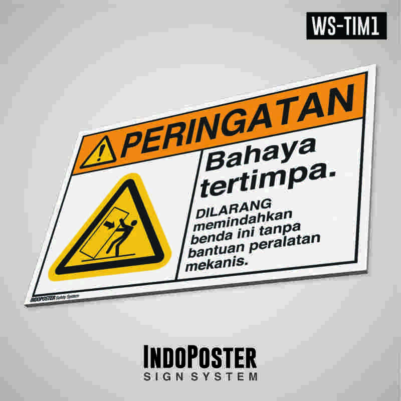 Jual Safety Sign K3 PVC ANSI Bahaya Tertimpa Dilarang Memindahkan ...
