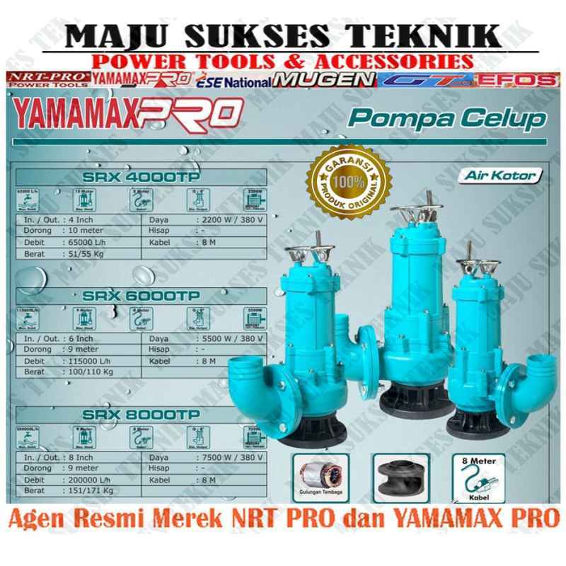 Jual Yamamax Pro Srx 4000 Tp Pompa Celup Submersible Air Kotor 4 Inch 3 ...