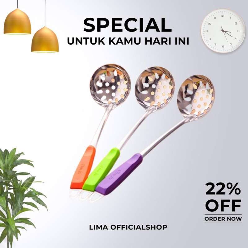 Jual Centong Sendok Soup Atau Sendok Saringan Shabu-shabu Lima Official ...