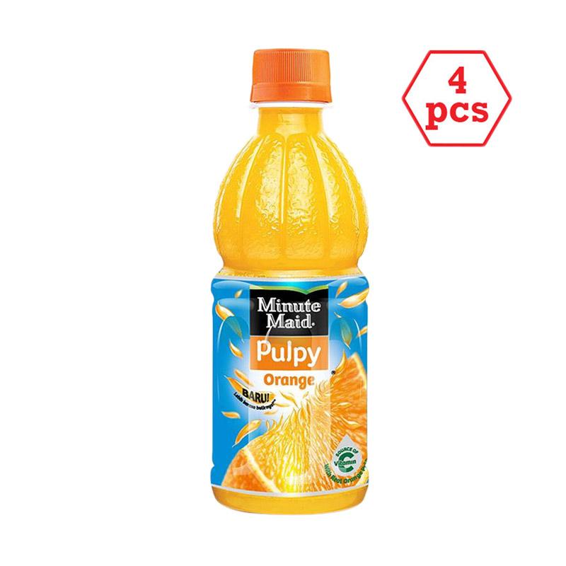 Jual Minute Maid Pulpy Orange Minuman [300 mL x 4 pcs/ Kemasan Botol ...