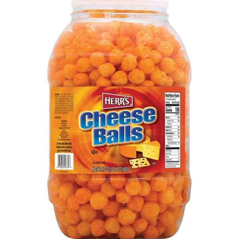 Jual HERR'S CHEESE BALLS BARREL 482g / HERRS CHEESE BALLS di Seller ...