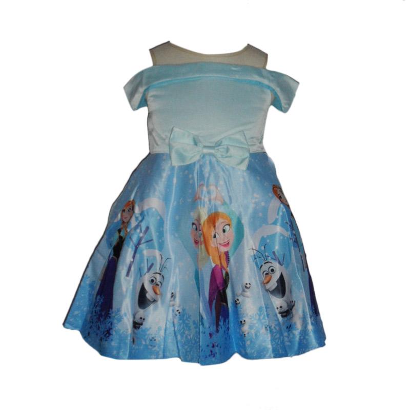 Promo Verina Baby Like Sabrina Blue Motif Elsa Frozen Dress Anak ...