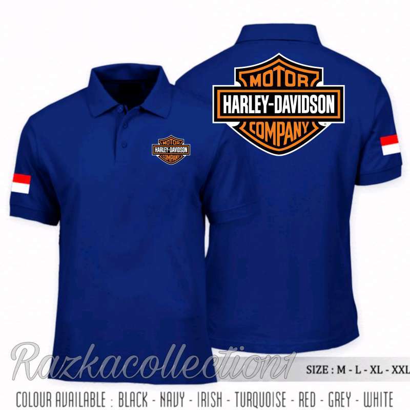 Jual Polo Shirt Harlay-Davidson Motor Cycles Baju Kaos Polo Fremium ...