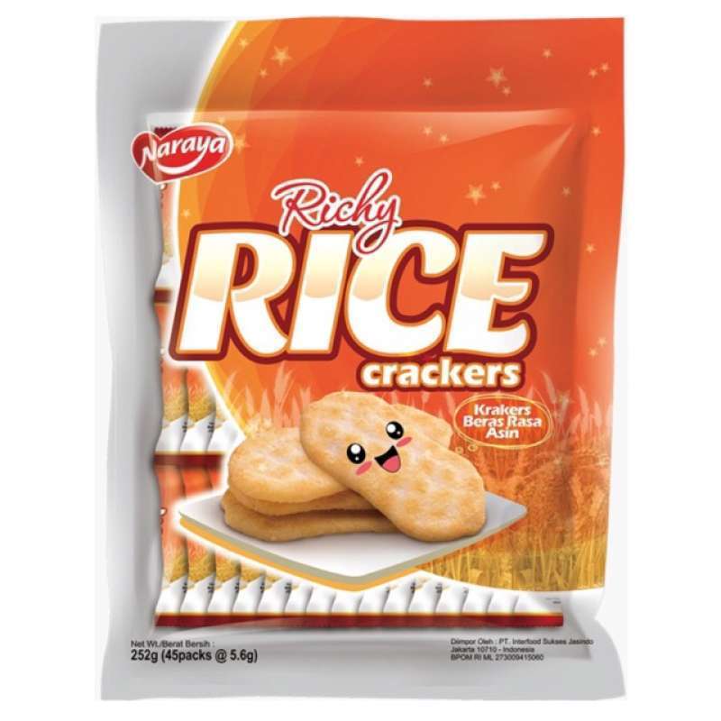 Jual Richy Rice Crackers Naraya 120 g / Krakers Beras Rasa Asin Naraya ...