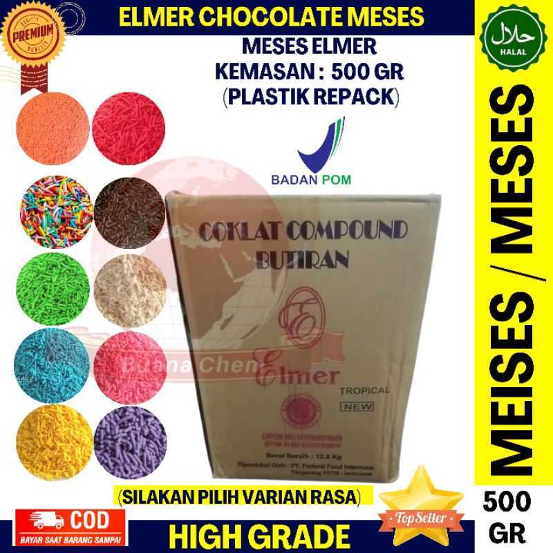 Jual Meses Warna 500 gr ELMER Meises Elmer Meises Chocorice Choco rice ...