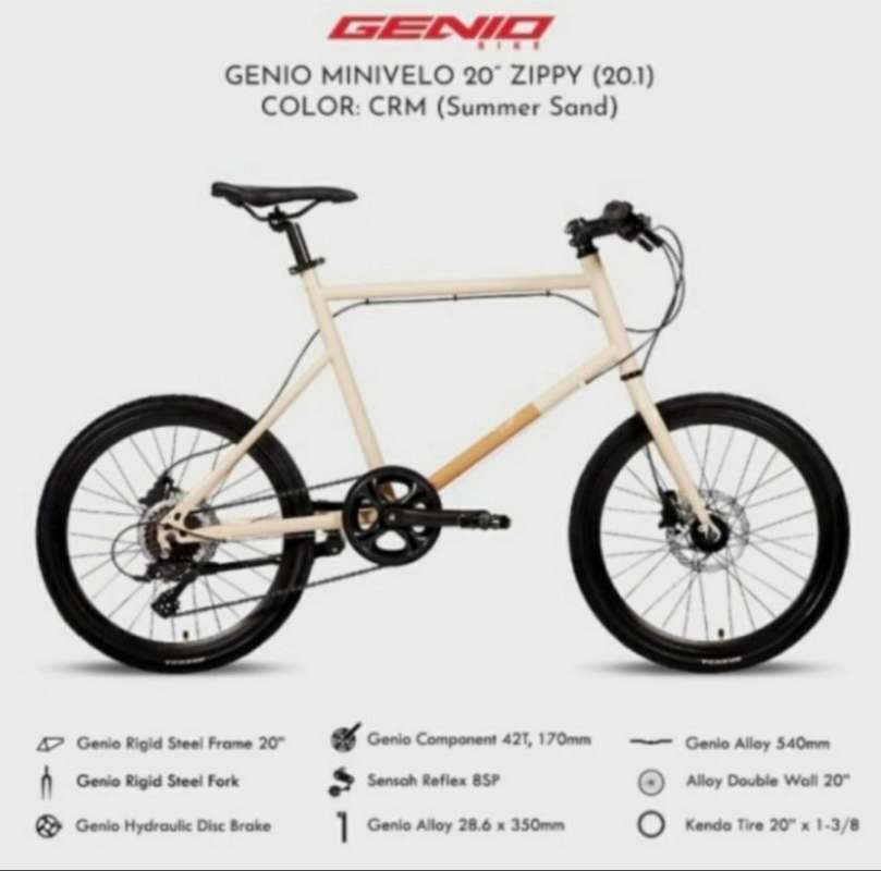 Jual Sepeda Minivelo Genio 20 Inch Zippy 8 Speed Hidrolik Mini Velo ...