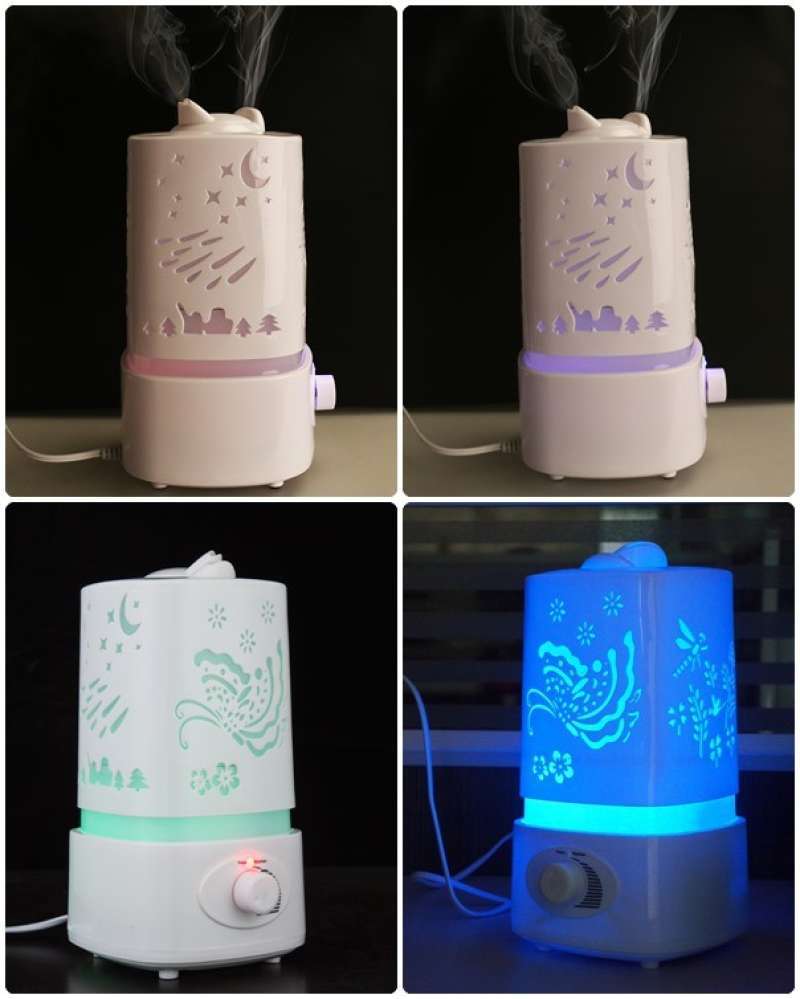 Jual Humidifier 1,5L Alat Pelembab Ruangan LED Gradation Air Purifier ...