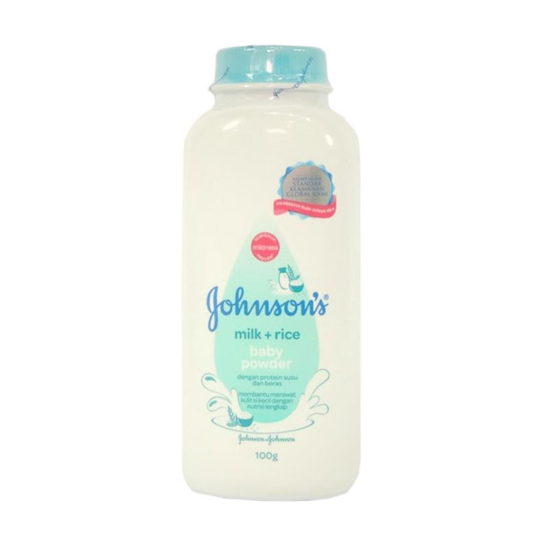 Jual Johnson & Johnson Baby Powder Milk + Rice Bedak Bayi [100g] di ...