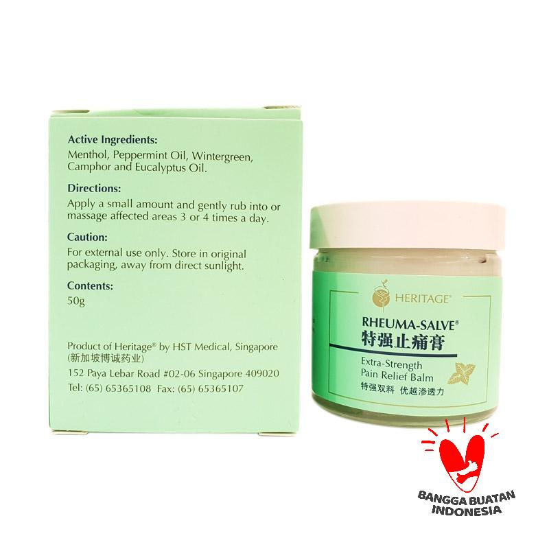 Jual Heritage Rheuma Salve Extra Strength Pain Relief Balm Balsem [50g ...