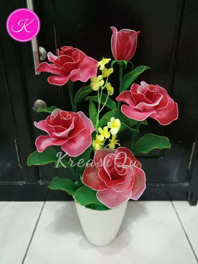 Promo Bunga Mawar Merah (besar) / Bunga Hias / Artifisial Bunga Dari ...