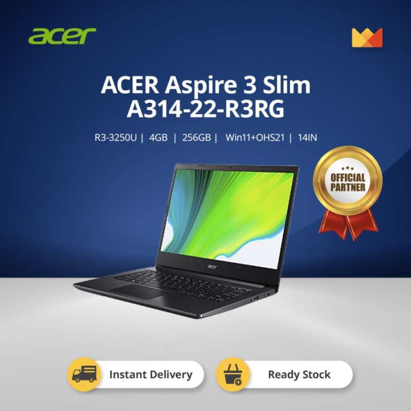 Jual ACER Aspire 3 Slim A314-22-R3RG (R3-3250U/4GB/256GB/Win11+OHS21 ...