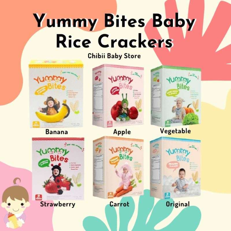Jual Yummy Bites Rice Crackers 25 gram / Biskuit Bayi Sehat Bergizi ...