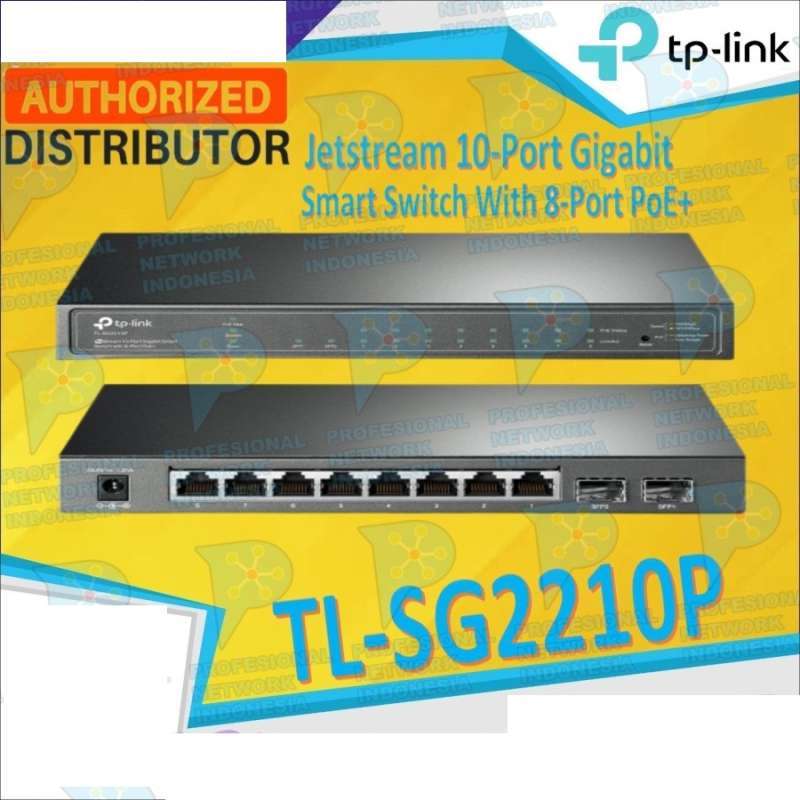 Jual TP-Link TL-SG2210P Switch 8-Port Gigabit Smart PoE with 2 SFP Slot ...
