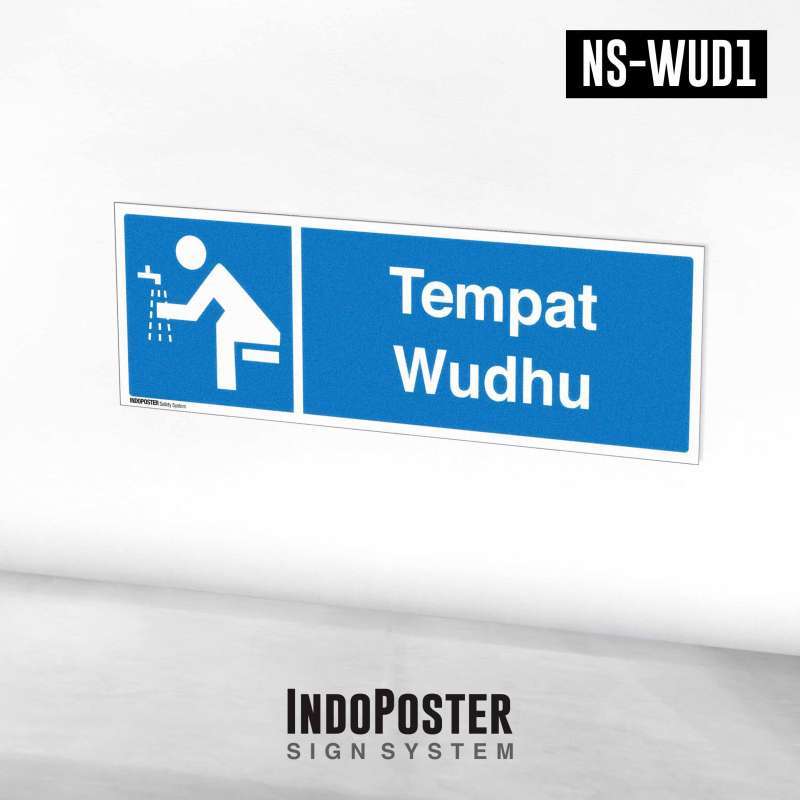 Jual Stiker Sign Tanda Tempat Wudhu Ukuran S 30 x 10 cm di Seller ...