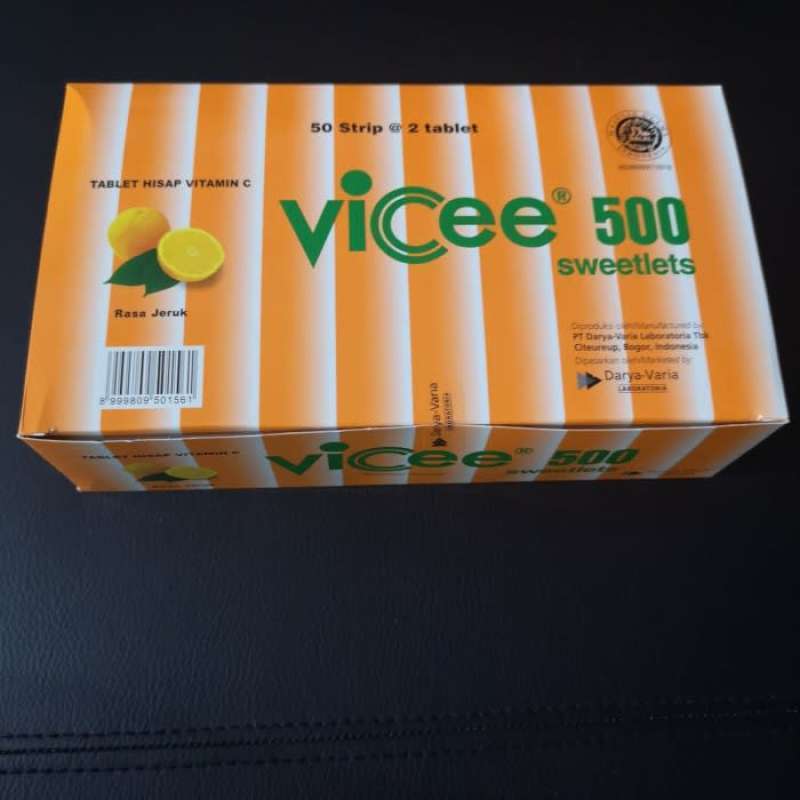 Jual Vicee Vitamin C 500mg box 100 tablet rasa Jeruk di Seller ...