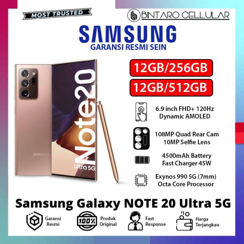 Jual Samsung Galaxy Note 20 Ultra 5G 512GB 256GB Garansi Resmi SEIN - BNIB 8/256Gb Putih di ...