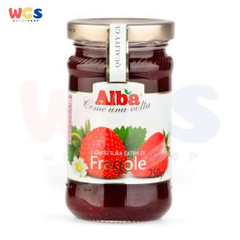 Jual Selai Alba Fragole Strawberry Natural Fruit Jam Gluten Free 250g ...