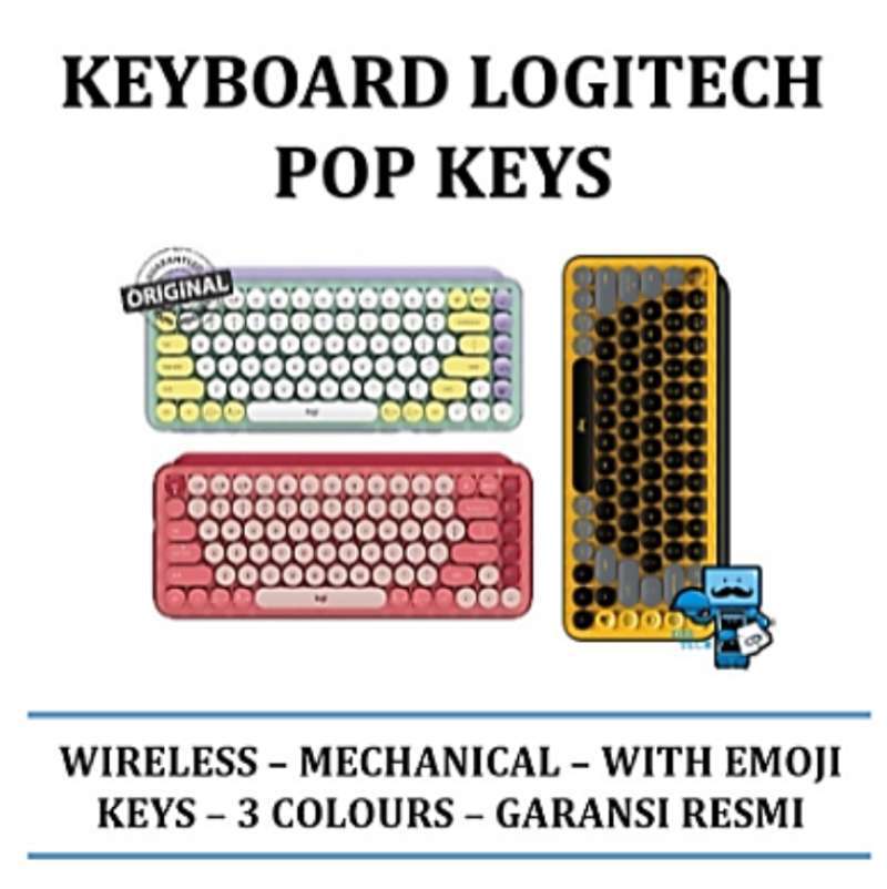 Promo Keyboard Logitech Pop Keys Mechanical - With Emoji Keys - Kuning ...