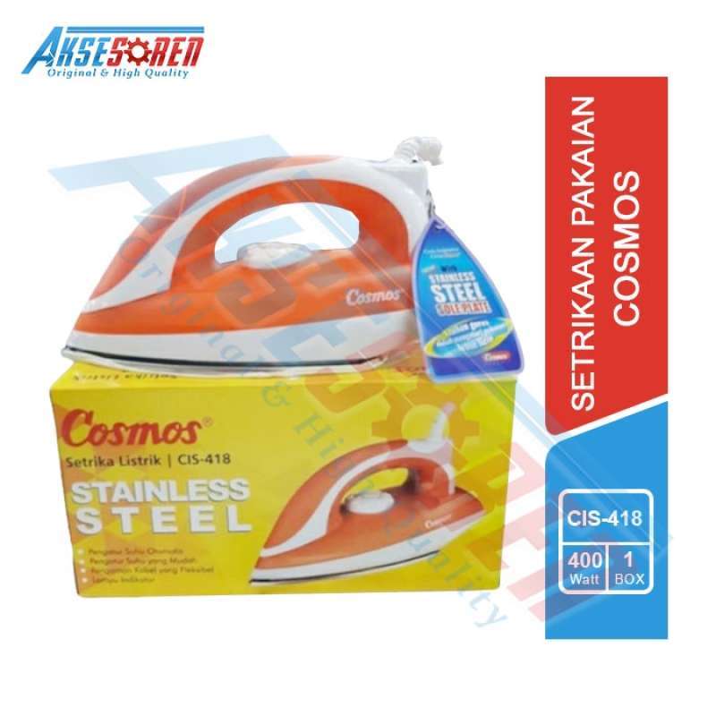 Promo Setrika Pakaian Cosmos [400 Watt] / Setrika Stainless Stel ...